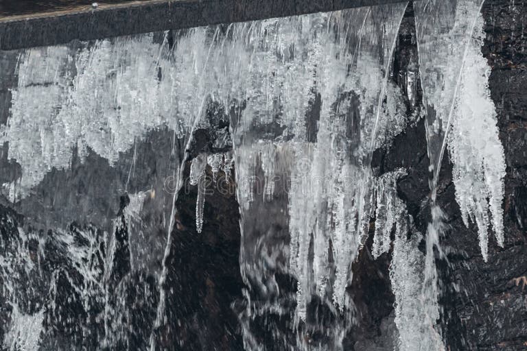 Melting Ice Waterfall Water Flow Stock Image - Image of blue, beautiful ...