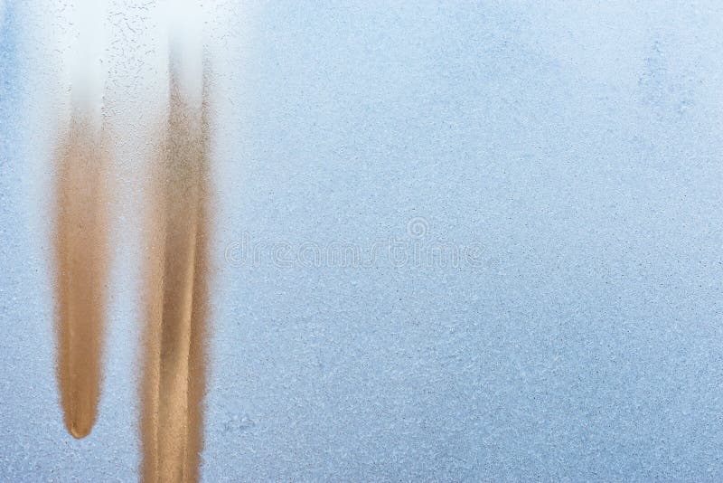 Melting of the Ice on the Window Glass Stock Photo - Image of mist ...