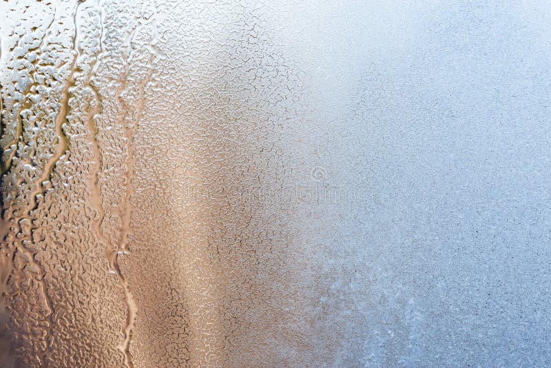 Melting of the Ice on the Window Glass Stock Image - Image of blurred ...