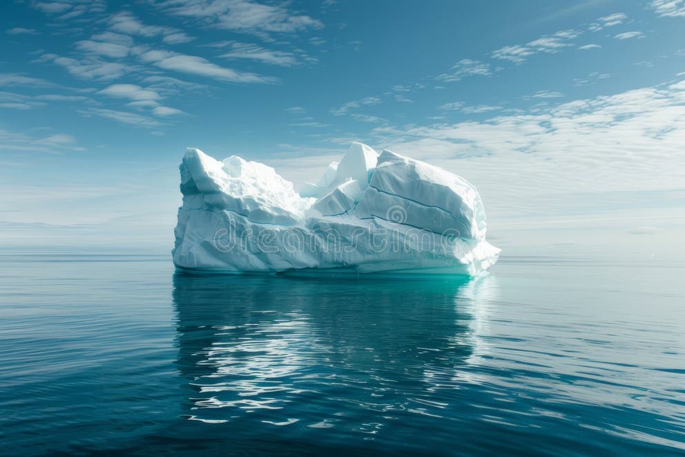 Melting Iceberg Symbolizing Climate Change and Global Warming Effects ...