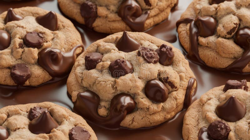 Melting Indulgence Chocolate Chip, Cookies Cookie Textures Stock Image ...