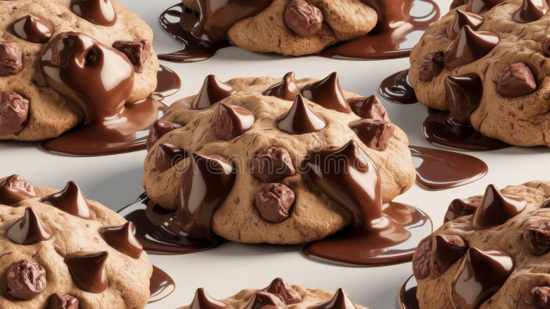 Melting Indulgence Chocolate Chip, Cookies Cookie Textures Stock Image ...