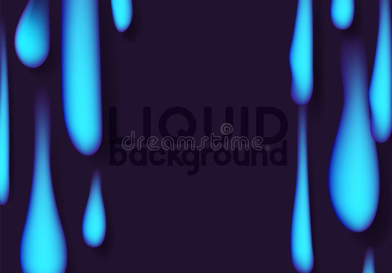 Melting Liquid Flowing into the Bottom of the Drops Background. Stock ...