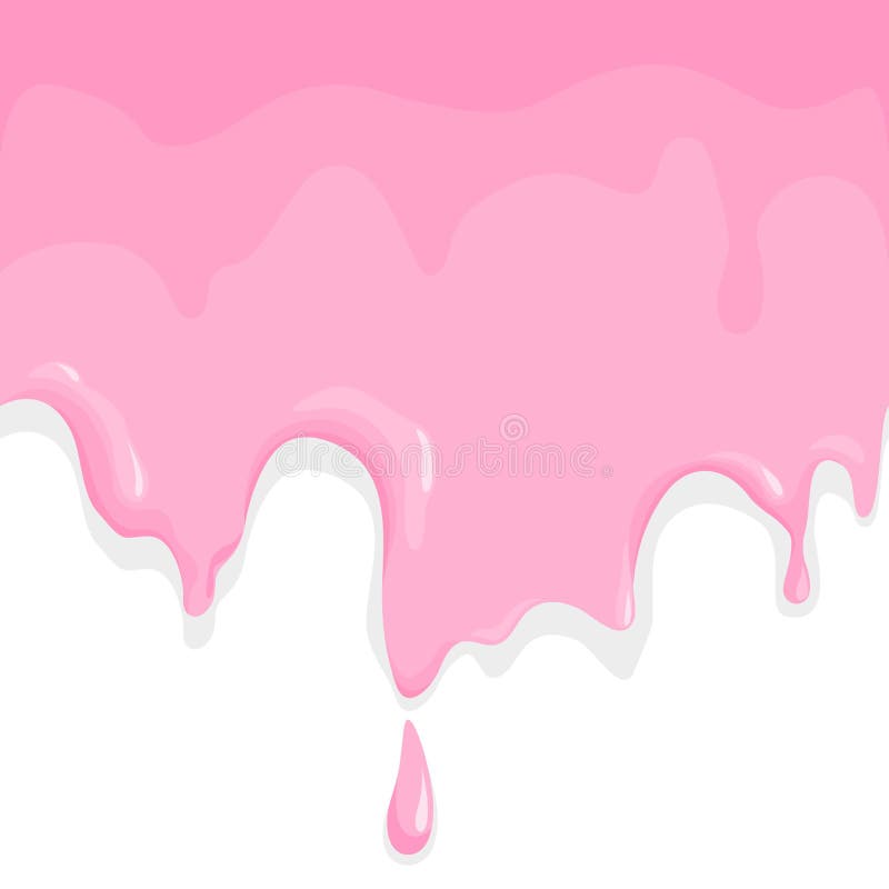Melting Pink Cream Background. Vector Illustration Stock Vector ...