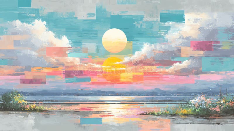 Pixel Art World Map with Cameras and Plants Stock Illustration ...