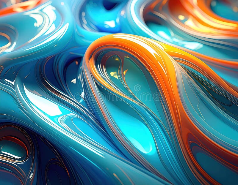 Melting Plastic Layered Liquid Texture Layers Distortion Stock ...