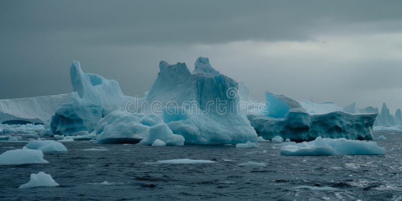 Melting Polar Ice Caps - AI Generated Image Stock Illustration ...