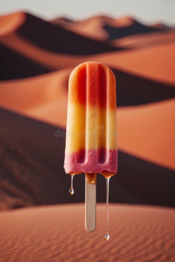 Melting Popsicle on a Desert Planet. Stock Image - Image of planet ...