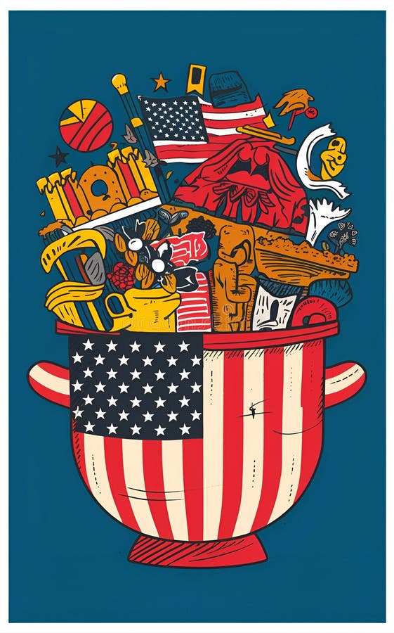 A Poster for the United States of America with a Flag Stock ...