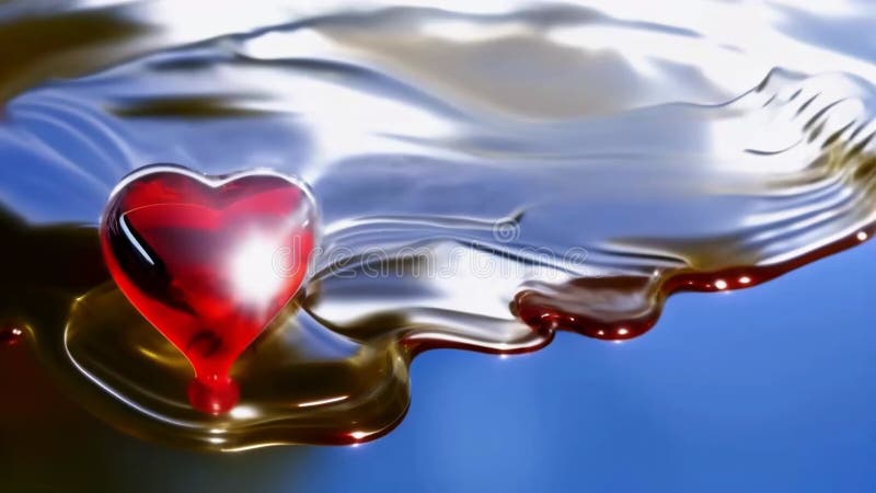 A Melting Red Heart Disintegrating into Mush. Heart As a Symbol of ...