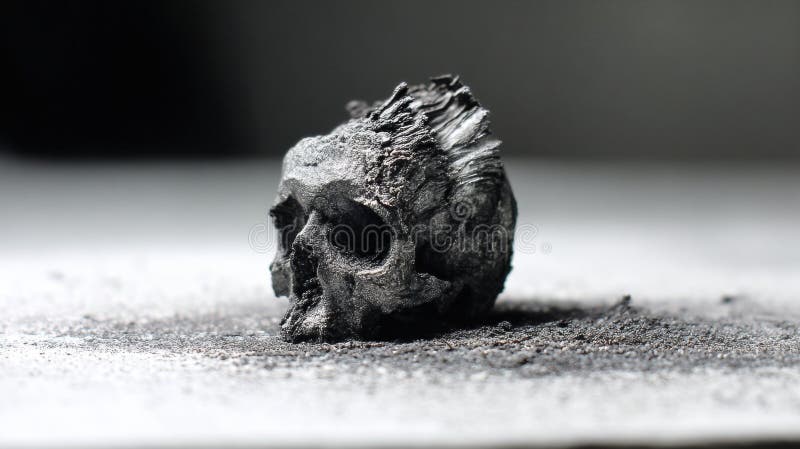 Melting Skull Formed from Cigarette Ash Embodies Dark Surrealism in a ...