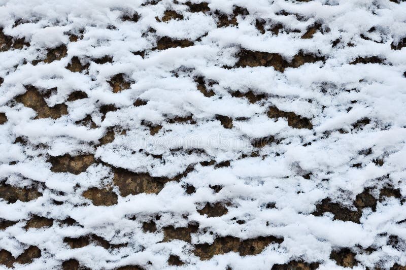 Melting snow stock image. Image of winter, detail, pattern - 12512799