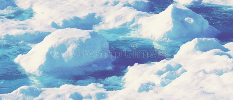 Melting Snow Forms a Seamless Pattern of Cold Water and Natural ...