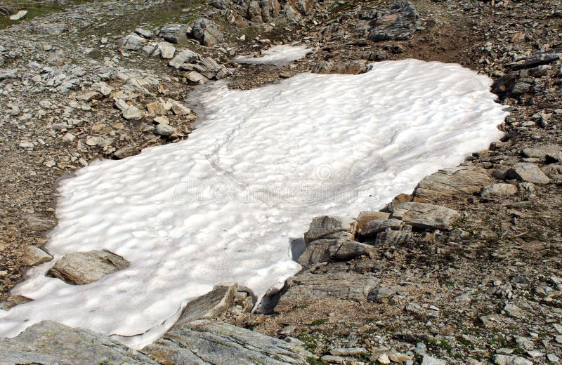 Melting snow between rocks stock image. Image of wilderness - 95986947