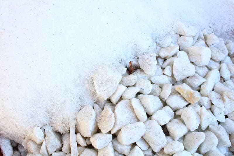 Melting snow on rocks stock photo. Image of winter, snow - 74659152