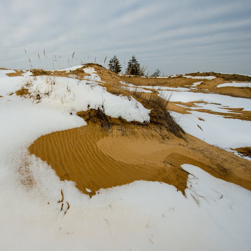 Melting Ice on Sand Beach Near Merigomish NS Canada Stock Photo - Image ...