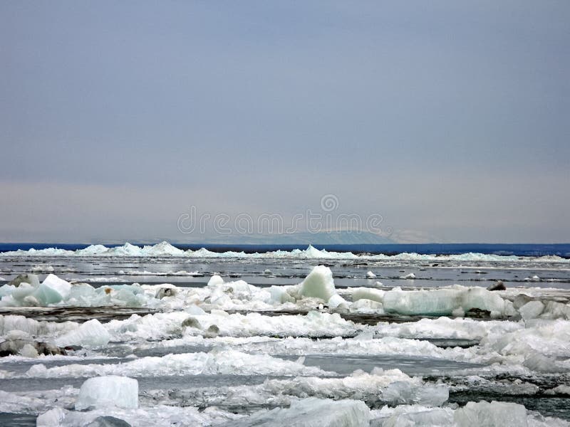 Melting Snow in the Spring. the Spring Heat Will Melt the Snow Stock ...