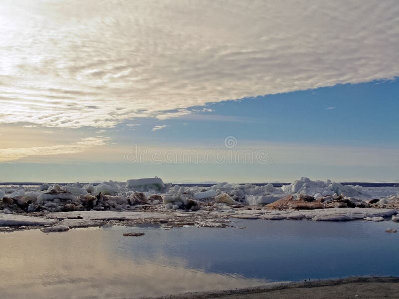 Melting Snow in the Spring. the Spring Heat Will Melt the Snow Stock ...
