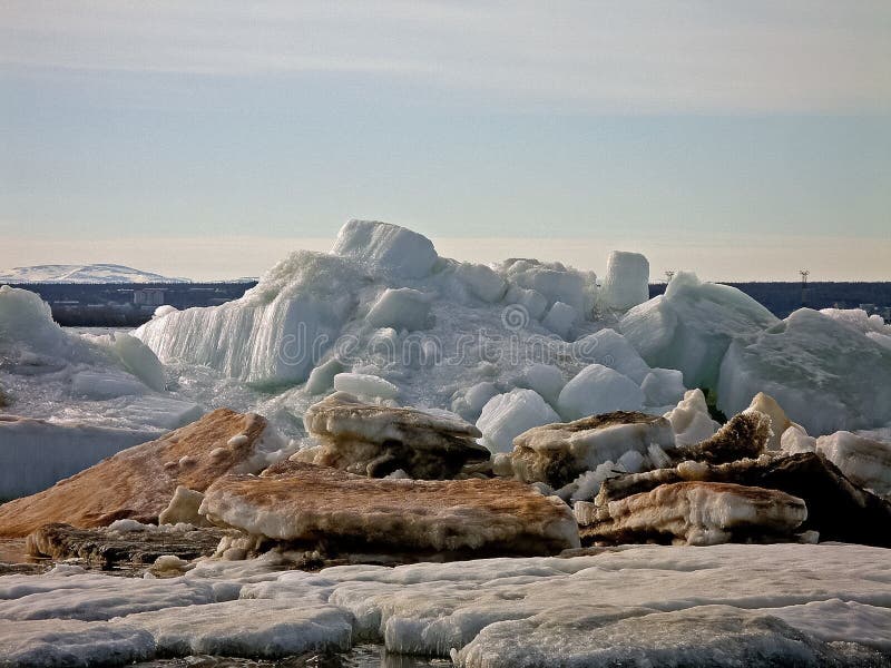 Melting Snow in the Spring. the Spring Heat Will Melt the Snow Stock ...