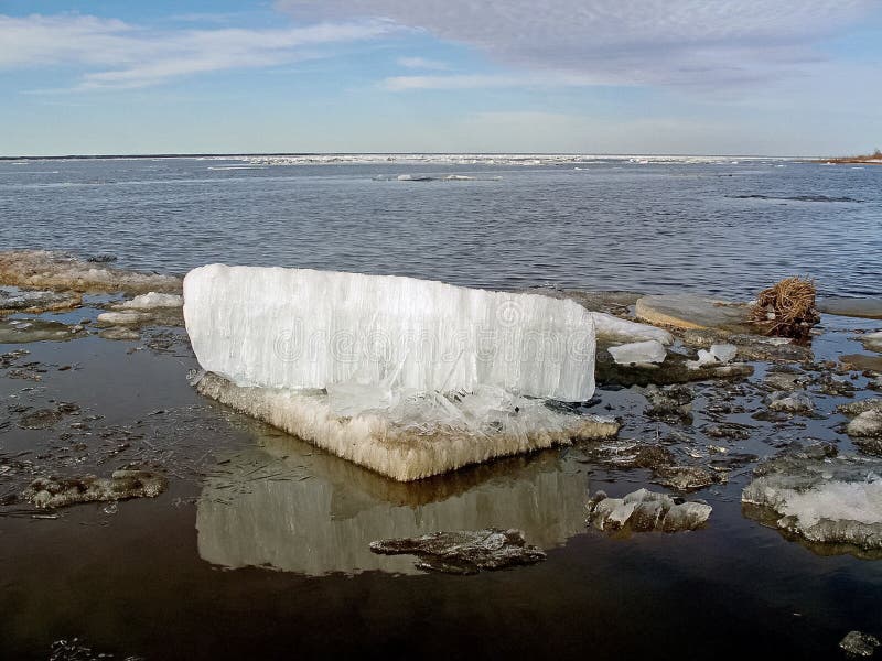 Melting Snow in the Spring. the Spring Heat Will Melt the Snow Stock ...
