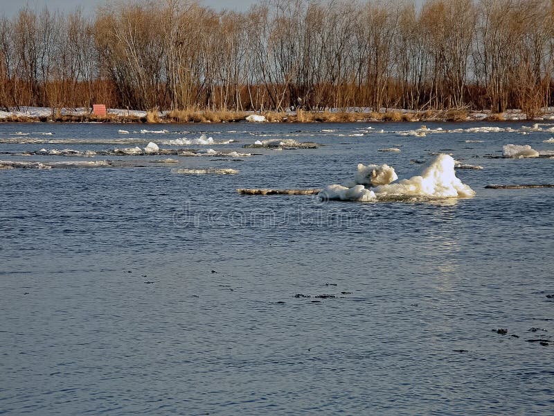 Melting Snow in the Spring. the Spring Heat Will Melt the Snow Stock ...