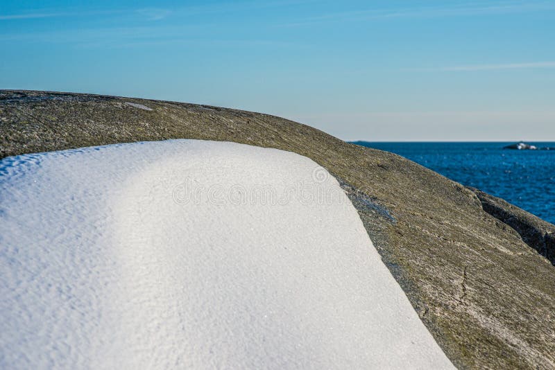 Melting Snow on Sunny Cliffs by the Sea.. Stock Photo - Image of travel ...