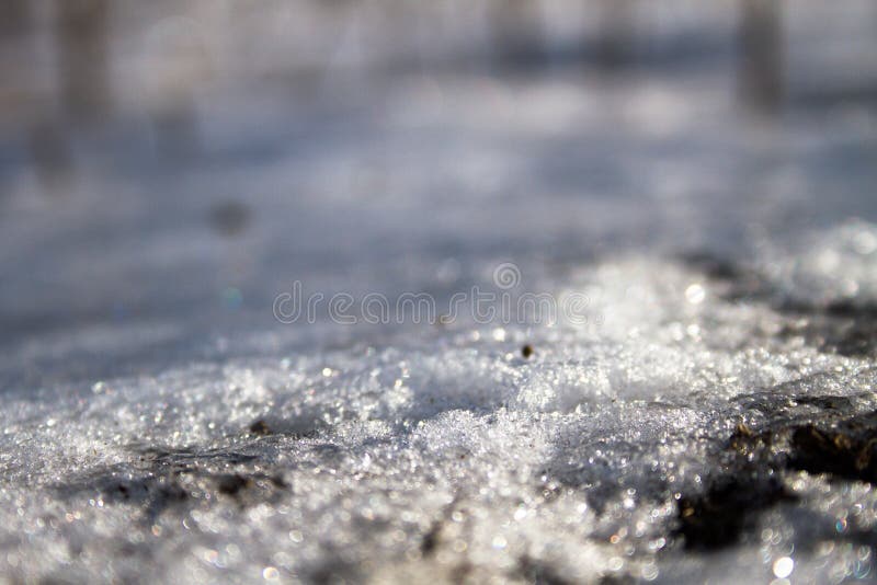 Melting Spring Snow Abstract Background Stock Photo - Image of spring ...