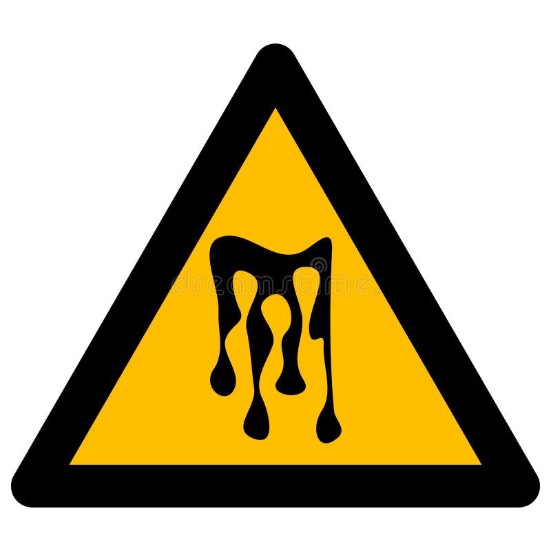 Melting warning icon. stock vector. Illustration of drip - 89498961