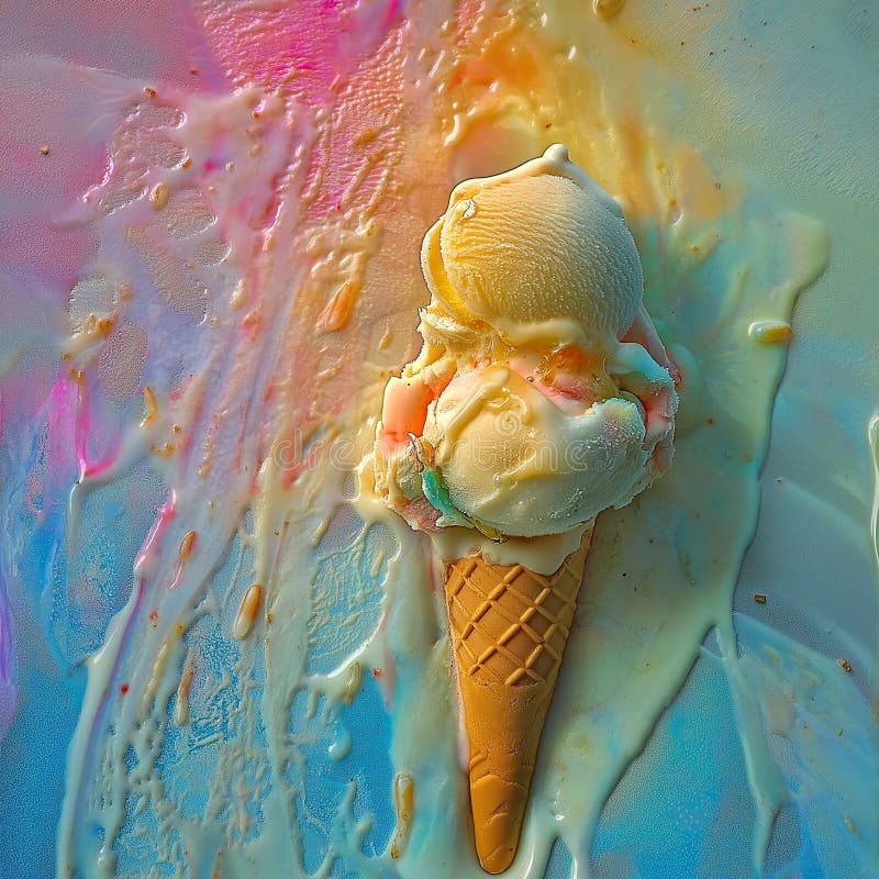 Melting Summer Delight stock illustration. Illustration of refreshing ...