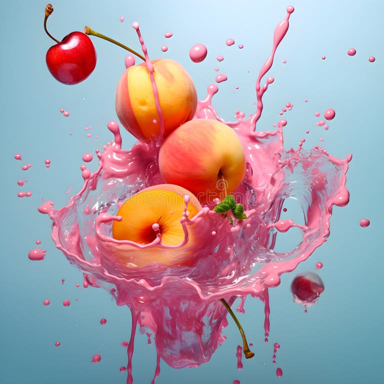 Melting summer fruit stock illustration. Illustration of branch - 282127369