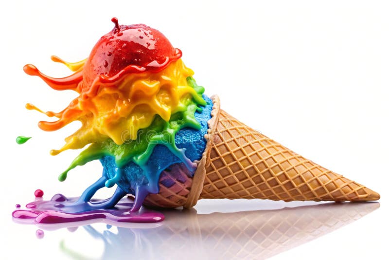 Ice Cream Splash Rainbow Stock Illustrations – 395 Ice Cream Splash ...