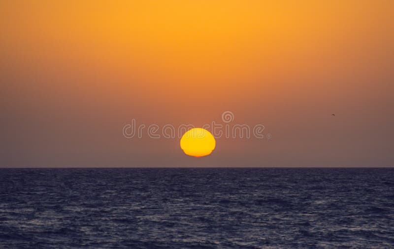 Melting Sun in Water of Sea Stock Image - Image of outdoor, evening ...