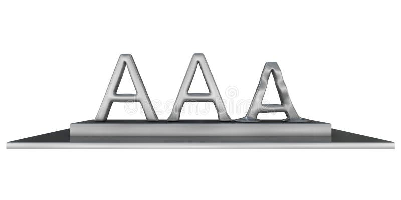 Melting Triple a Bond Rating Stock Illustration - Illustration of ...