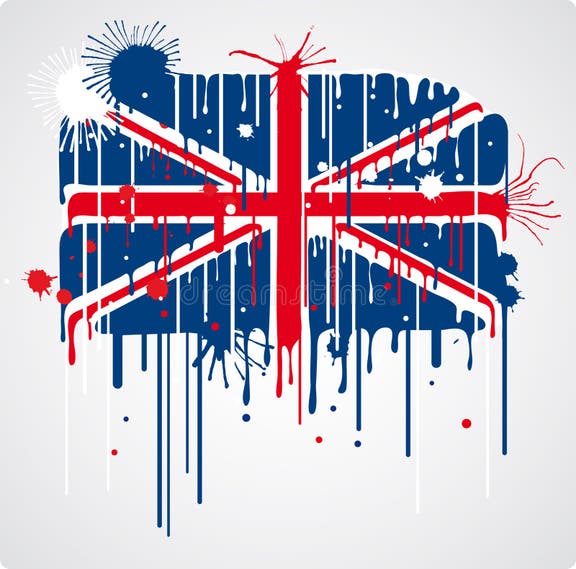 Melting UK flag stock vector. Illustration of liquid, graphic - 6008235