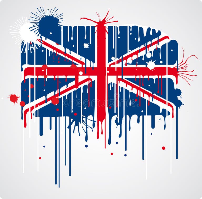 Melting UK flag stock vector. Illustration of liquid, graphic - 6008235