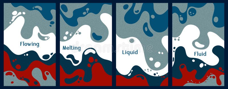 Melting Vibrant Waves Pattern Summer Front Pages. Bubble Splashes and ...