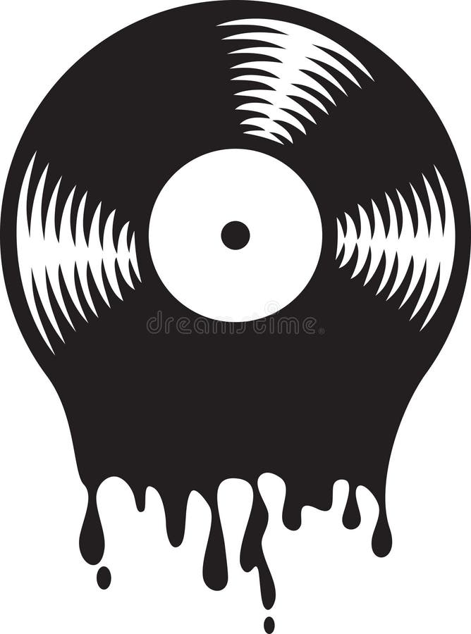 Melting Vinyl Disc (record) Stock Vector - Illustration of vector ...