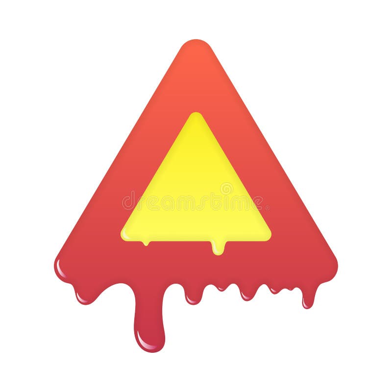 Melting warning icon. stock vector. Illustration of drip - 89498961