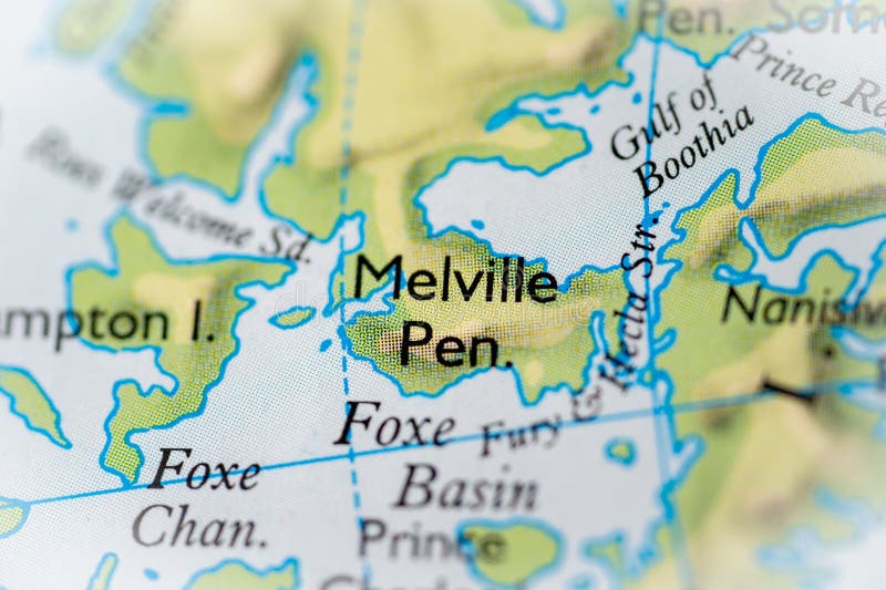 Melville Peninsula Highlighted on a World Map Stock Photo - Image of ...