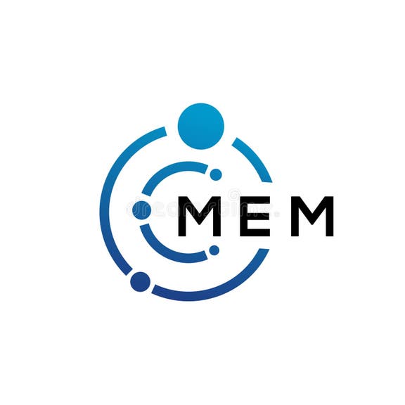 MEM Letter Technology Logo Design on White Background. MEM Creative ...