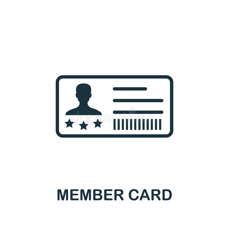 Member Card Icon. Simple Element from Loyalty Program Collection ...
