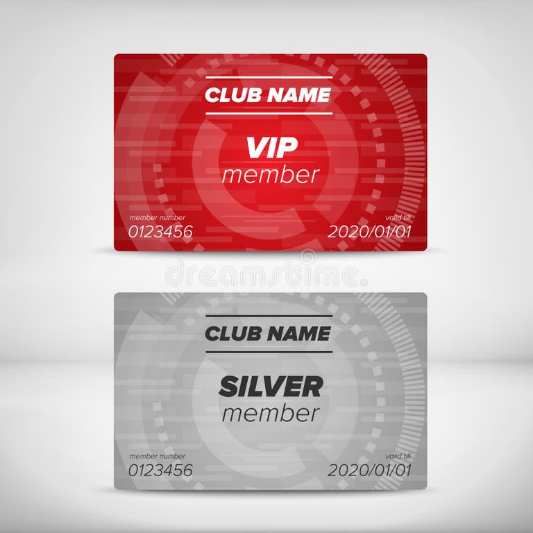 Member card templates stock vector. Illustration of promotion - 64747694