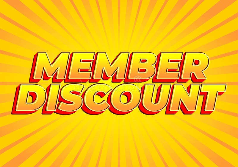 Member Discount. Bold Text Effect for Promotion Design Stock ...