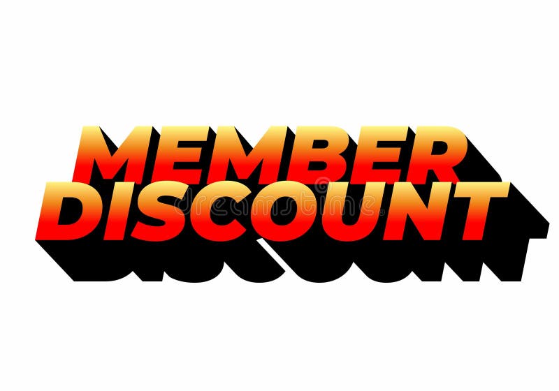 Member Discount. Bold Text Effect for Promotion Design Stock Vector ...