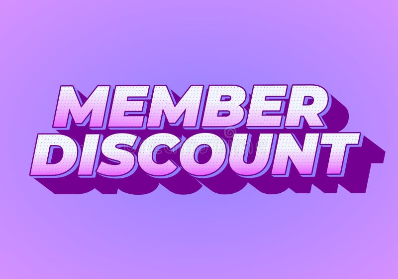 Member Discount. Bold Text Effect for Promotion Design Stock Vector ...