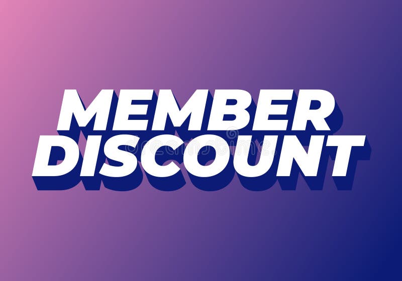 Member Discount. Bold Text Effect for Promotion Design Stock Vector ...
