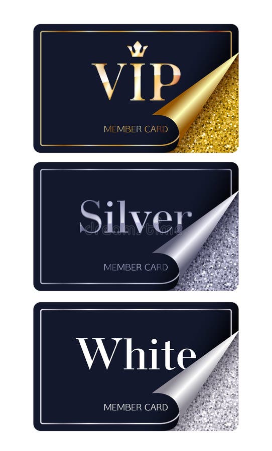 Member or Discount Cards with Abstract Background Stock Vector ...