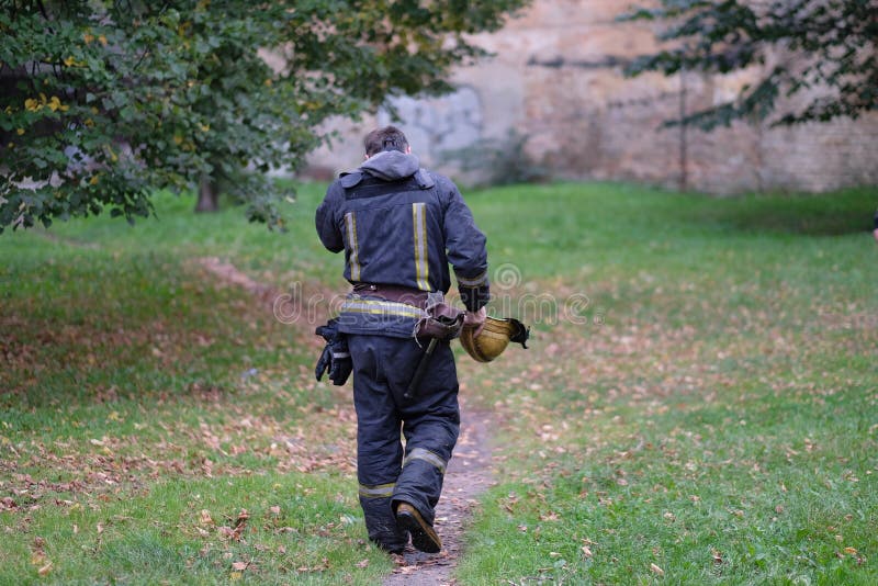 A Member of the Fire Brigade Editorial Stock Image - Image of ...