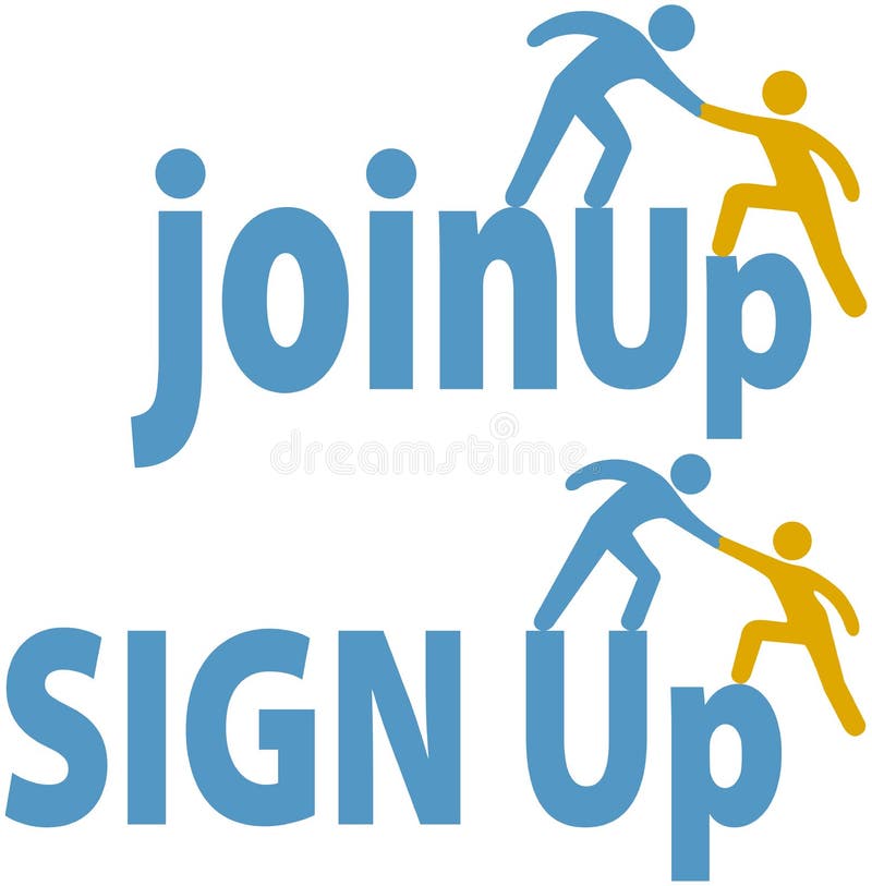 Member Helps People Sign Up Join Group Icon Stock Vector - Illustration ...