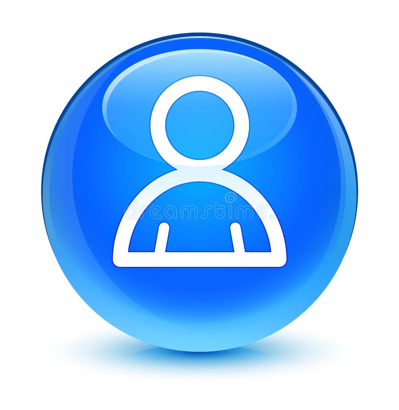 Member Icon Glassy Cyan Blue Round Button Stock Illustration ...